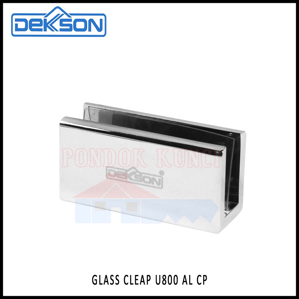 Jual DEKKSON Glass Clip GC U 800 AL CP DEKSON Klem Jepit Kaca Tanpa Bor ...