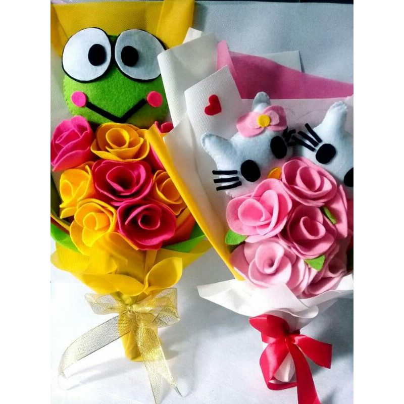 Jual buket bunga karakter / buket hello kitty / buket bunga keropi ...