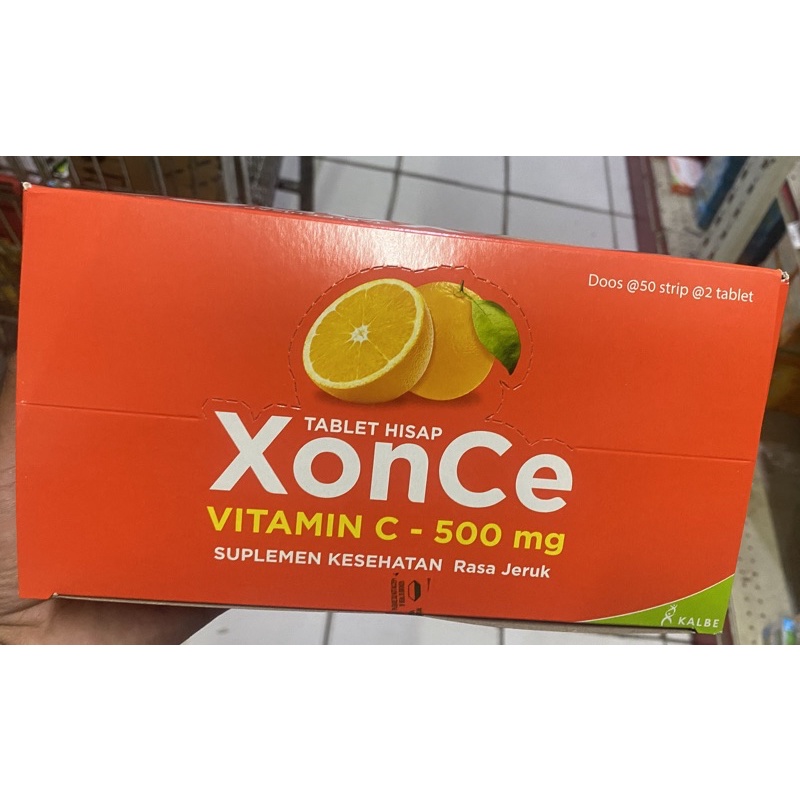 Jual XONCE MURAH tablet hisap vitamin C 500mg (BOX isi 50x2=100 tablet) | Shopee Indonesia