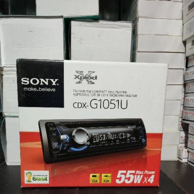Jual Head unit single din Sony CDX-G1051U xplod 55x4W | Shopee Indonesia