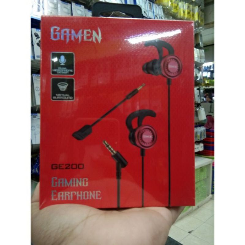 Jual Headset Earphone Gaming Gamen GE200 Double Microphone Virtual ...