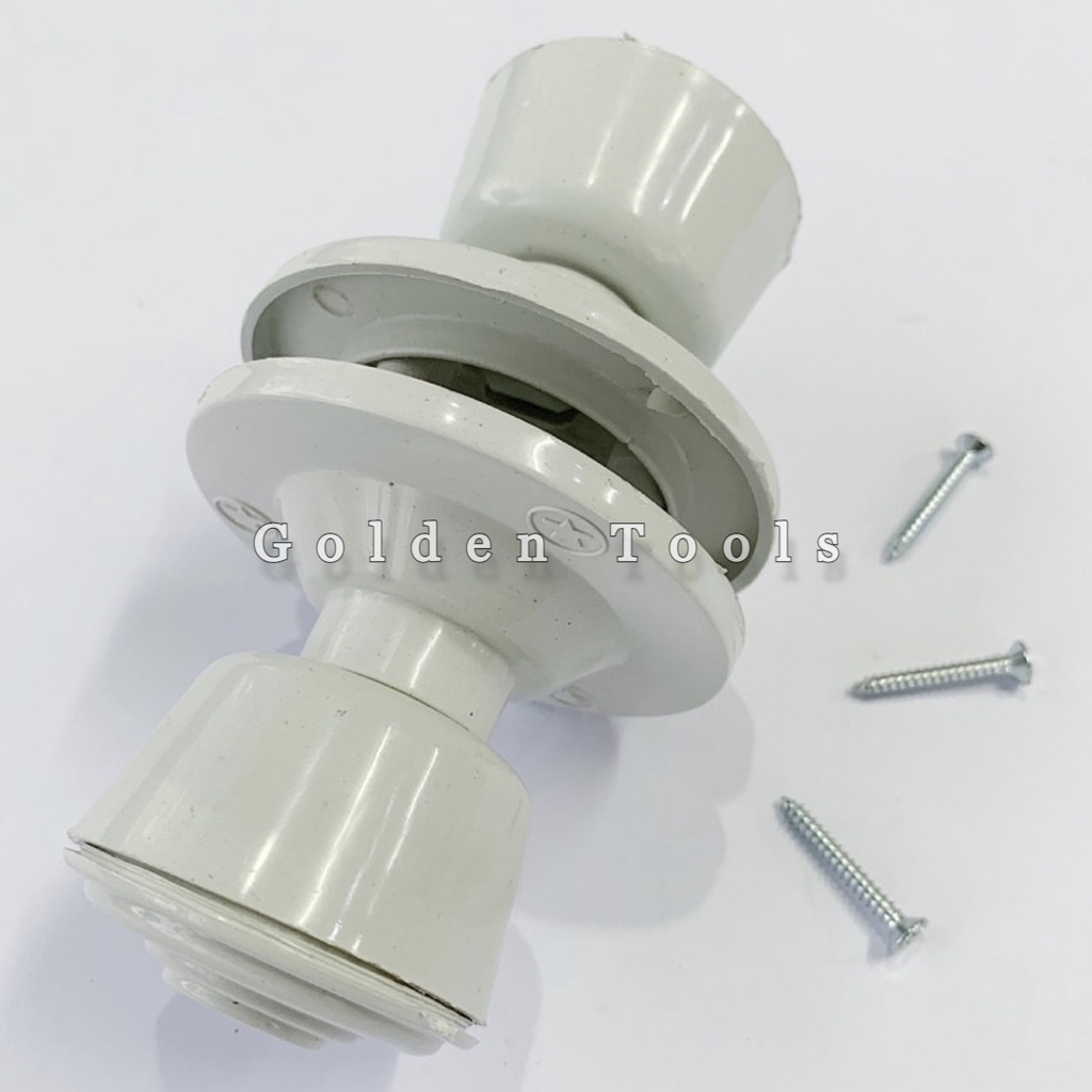 Jual TARIKAN PINTU BULAT KAMAR MANDI PVC PLASTIK PUTIH GAGANG PINTU PVC ...