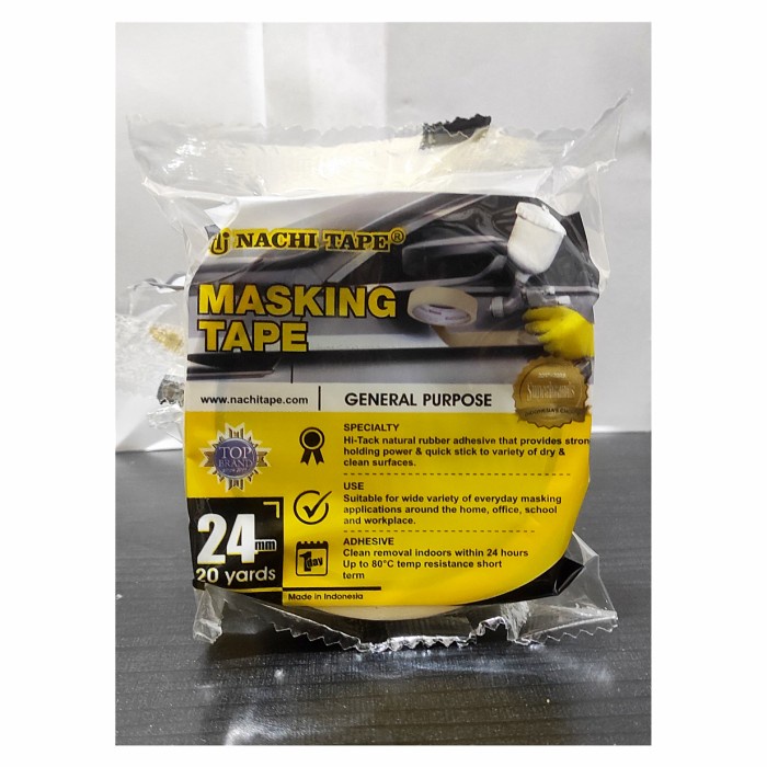 Jual Masking Tape Nachi / Lakban Kertas Nachi 24mm | Shopee Indonesia