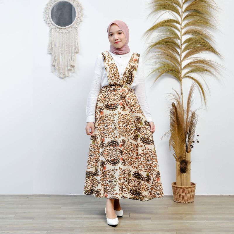 Jual Overall dress batik | Shopee Indonesia