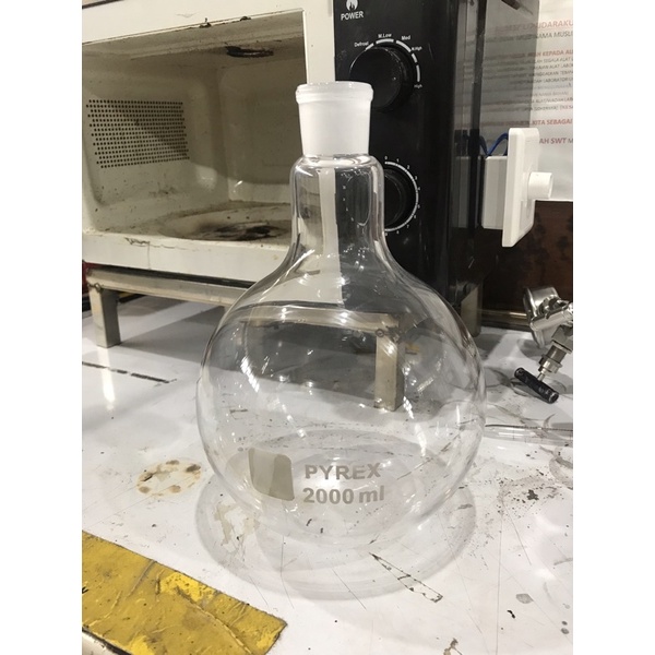 Jual Labu Didih - Boiling Flask 2000ml Ts 29/32 - PYREX - Labu Alas ...
