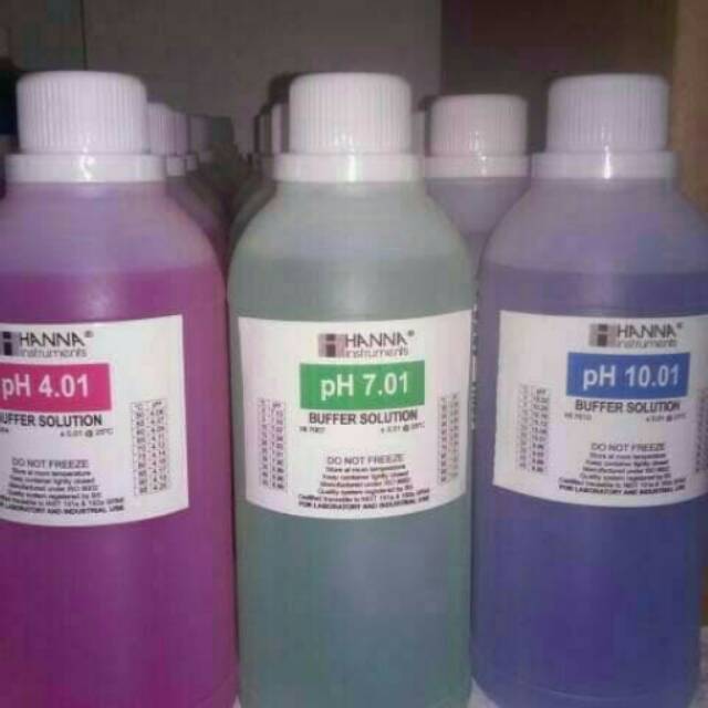 Jual Buffer Solution pH 4 pH 7 pH 10 Hanna 500 ml | Shopee Indonesia