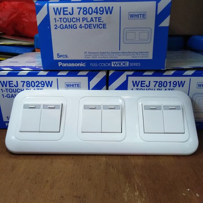 Jual Saklar 6 Tombol 6 Gang Panasonic WEJ7823 (1) + WEJ5531 (6 ...