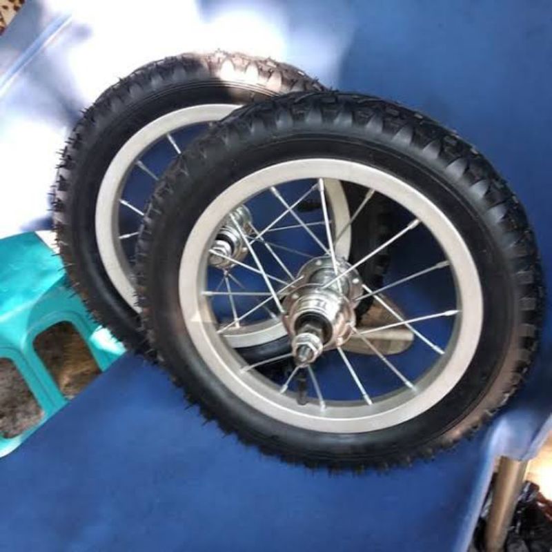 Jual Wheelset / fullset roda depan atau belakang sepeda ukuran 12 inch ...