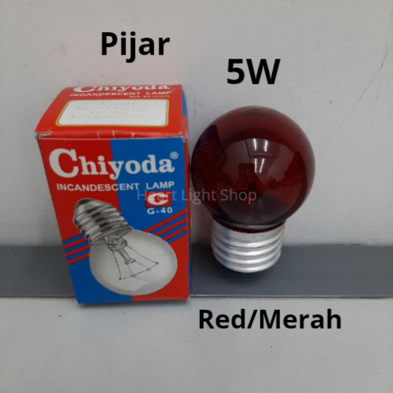 Jual Lampu chiyoda G40 5w red merah lampu pijar 5w merah lampu hias ...