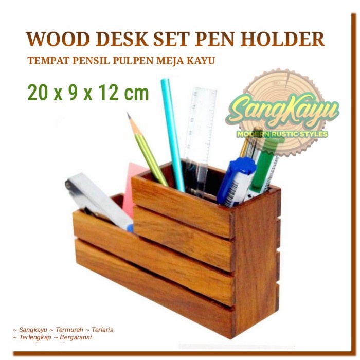 Jual Desk set pen holder tempat pulpen pensil alat tulis meja kantor ...