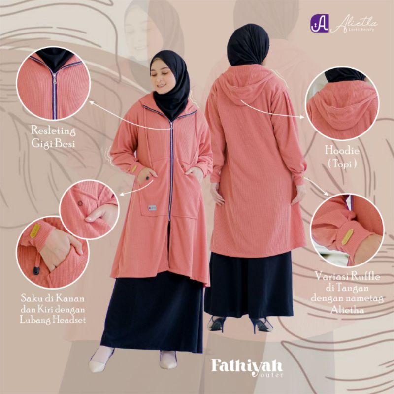Jual OUTER FATHIAH By ALIETHA OUTER PANJANG MUSLIMAH | Shopee Indonesia
