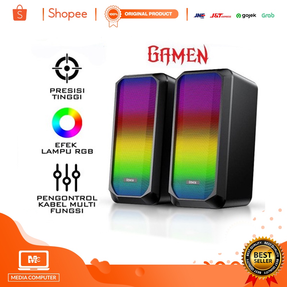 Jual Speaker GAMEN GS6 Rgb Gaming Exceleent Bass ( Black) | Shopee ...