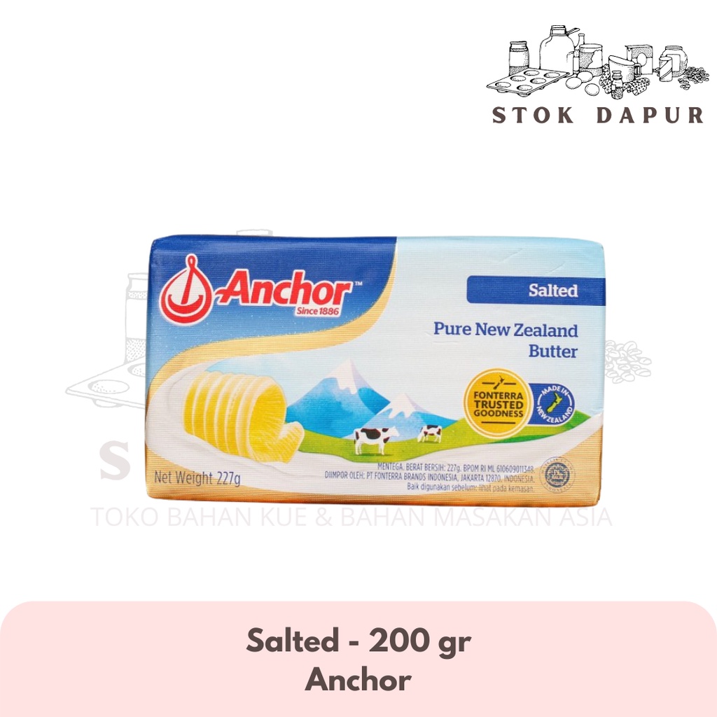 Jual Anchor Butter Salted & Unsalted 200gr | Shopee Indonesia