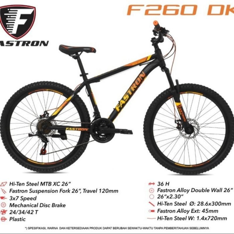 Jual sepeda gunung fastron F 260 DK 26 inch | Shopee Indonesia