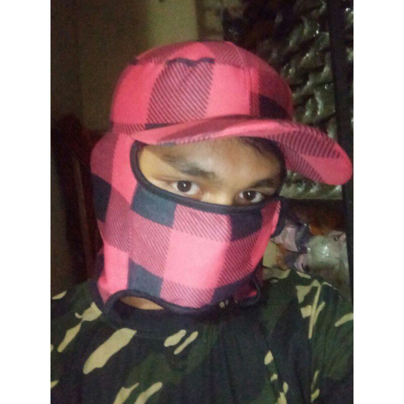 Jual topi masker jepang motif loreng dan kotak, premium | Shopee Indonesia