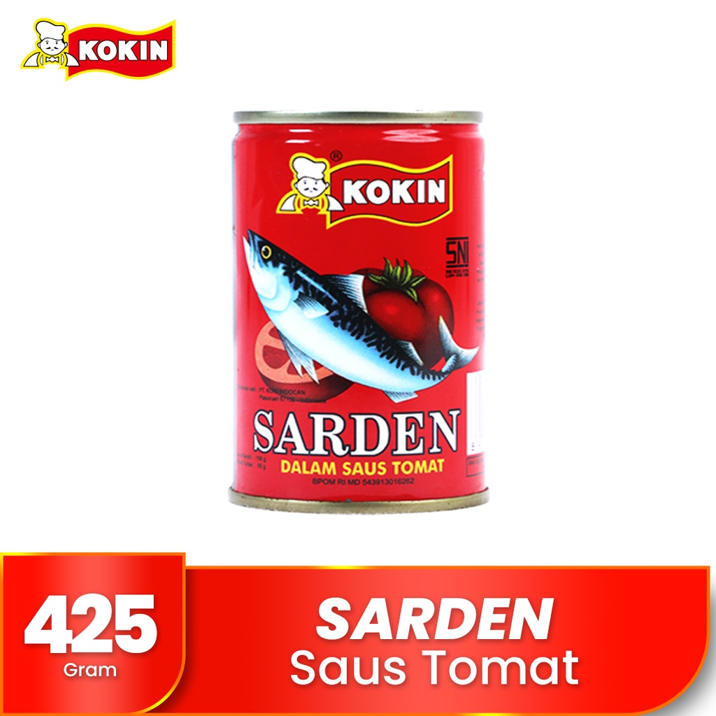 Jual KOKIN Ikan Sarden Kaleng Saus Tomat Lauk Instan Siap Saji Tahan ...