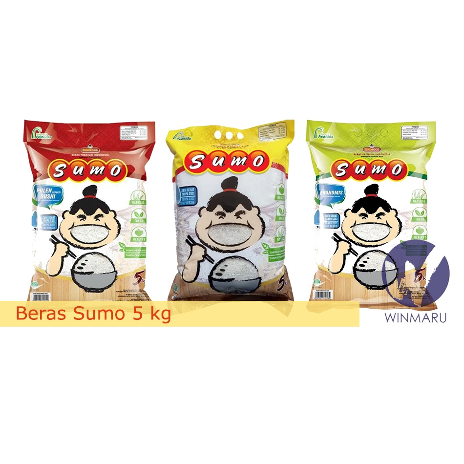 Jual Beras Sumo Merah Kuning Hijau 5kg - 5 kg | Shopee Indonesia