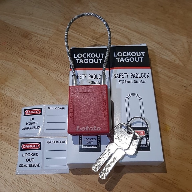Jual LOTOTO LS410 Merah Gembok Safety Loto, Padlock Safety Lockout ...