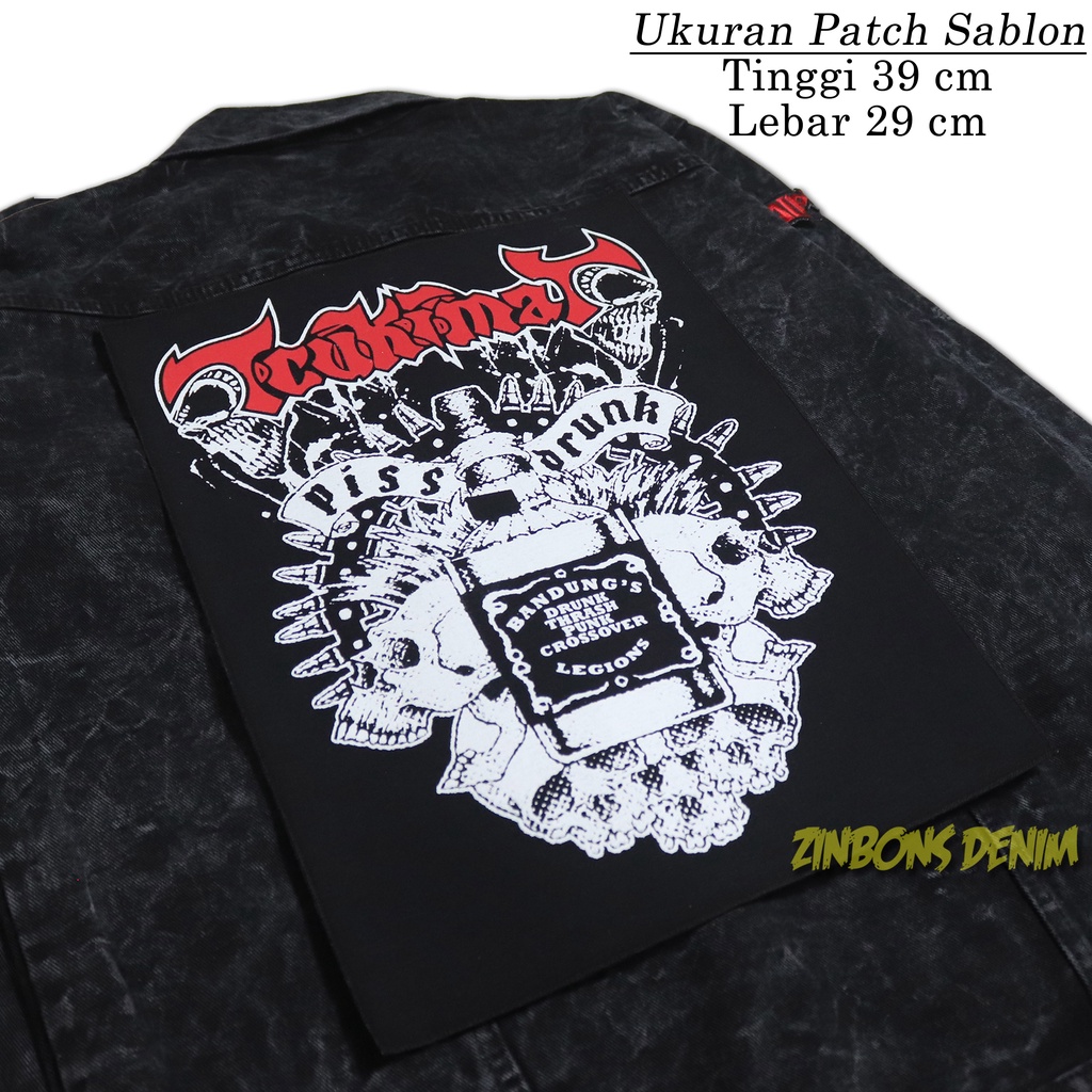 Jual Backpatch Sablon Ukuran Besar Patch Punggung Jahit Musik Punk ...