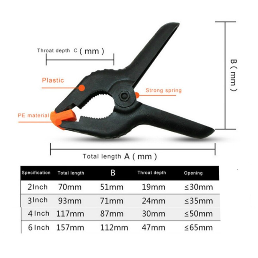 Jual SPRING CLAMP PENJEPIT KAYU/ALAT PENJEPIT KAYU/CATOK KLEM KAYU ...