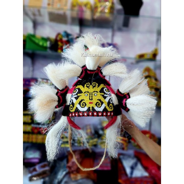 Jual Bluko/Topi Bulu/ Hiasan Kepala Dayak Kalimantan Pria Dewasa ...