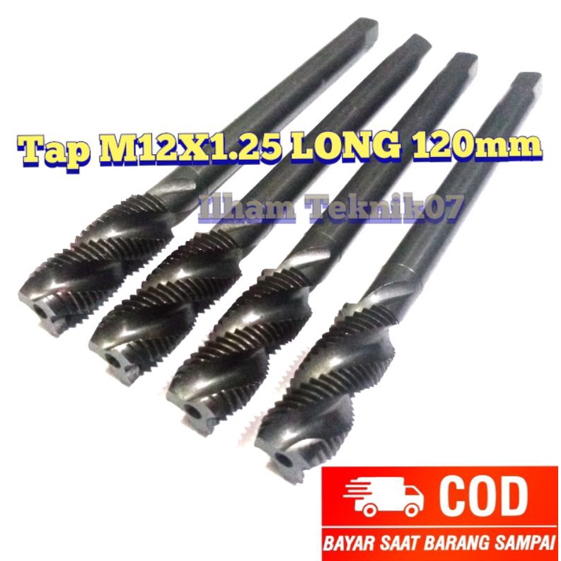 Jual handtap tap long drill tap bor tap tap M12x1.25 Long 120mm tap ...