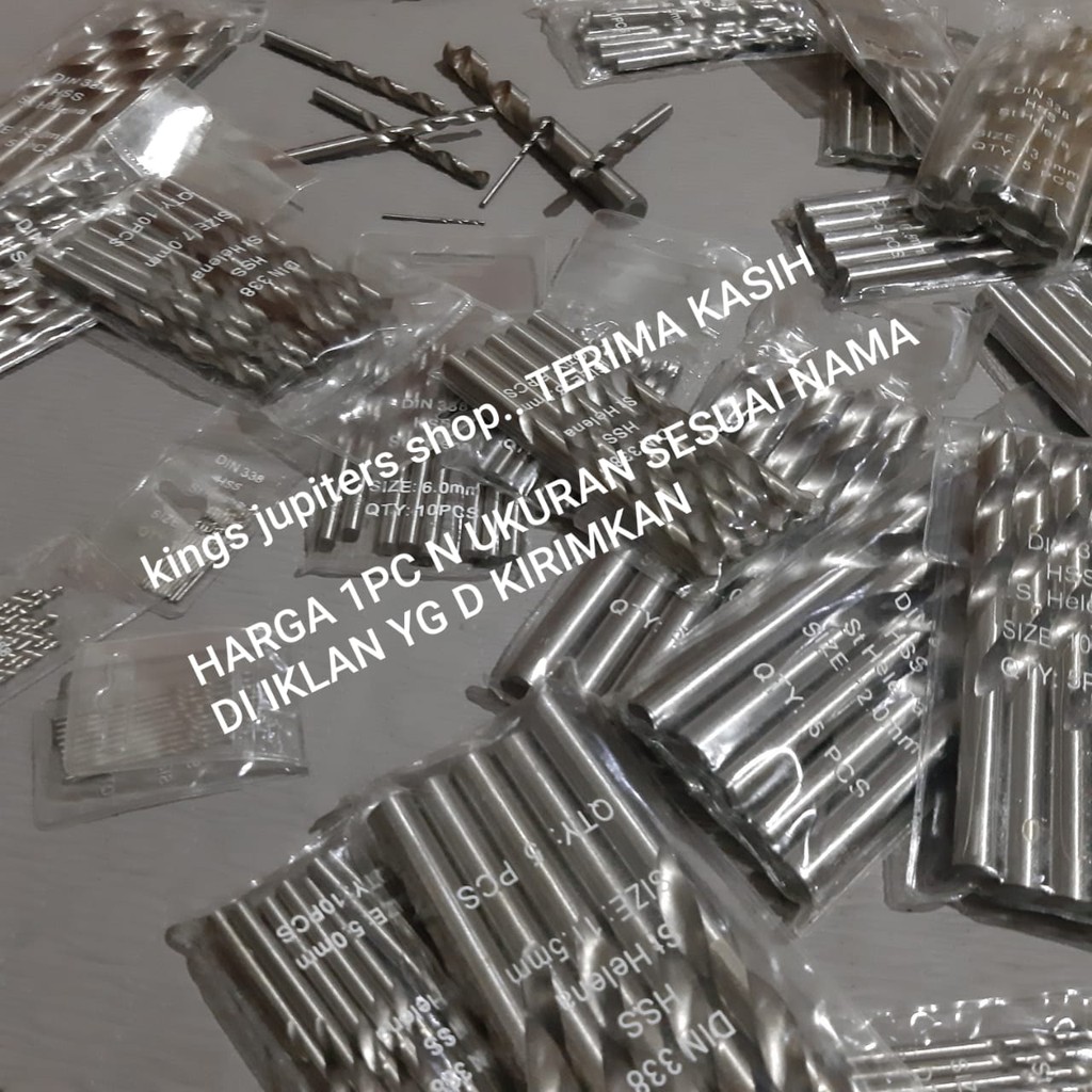 Jual ECER Mata bor besi 9mm 9,5mm 10mm 10,5mm 11mm 11,5mm 12mm 12,5mm 13mm HSS ST HELENA ...