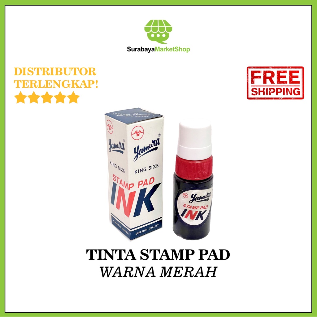 Jual Tinta Stamp Pad Merah King Size Yamura (1pcs) | Shopee Indonesia