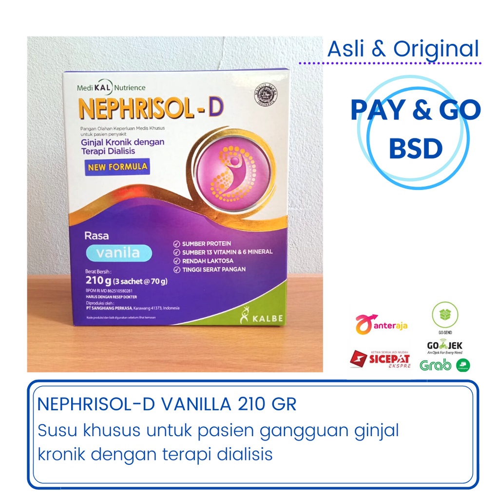 Jual NEPHRISOL D VANILLA-NEPHRISOL D VANILA 210 GR (NUTRISI KHUSUS ...