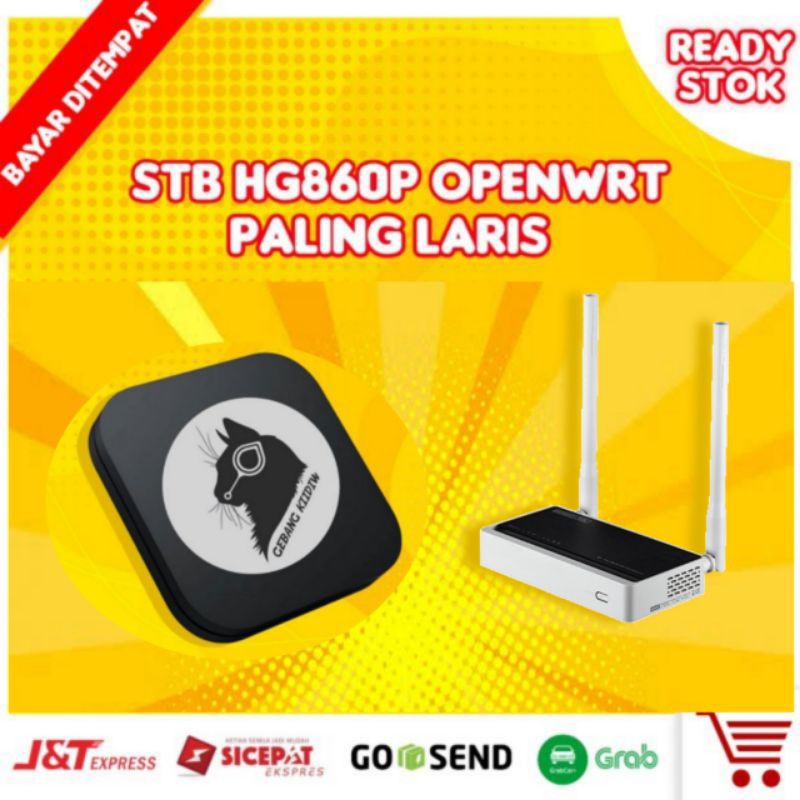 Jual 1 Paket STB HG860P OpenWrt dan Router Totolink 300rt siap pakai ...
