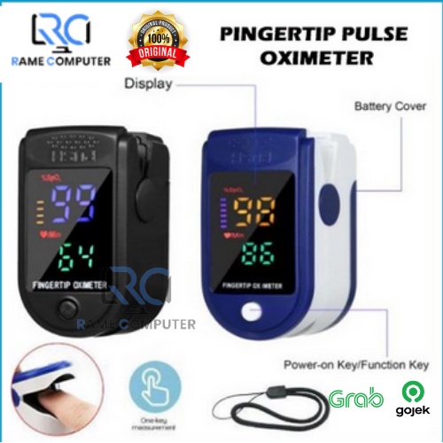 Jual OXIMETER FINGERTIP PULSE LK87 AB-88 Alat Ukur Kadar Oksigen Pengukur Detak Jantung Oxymeter ...