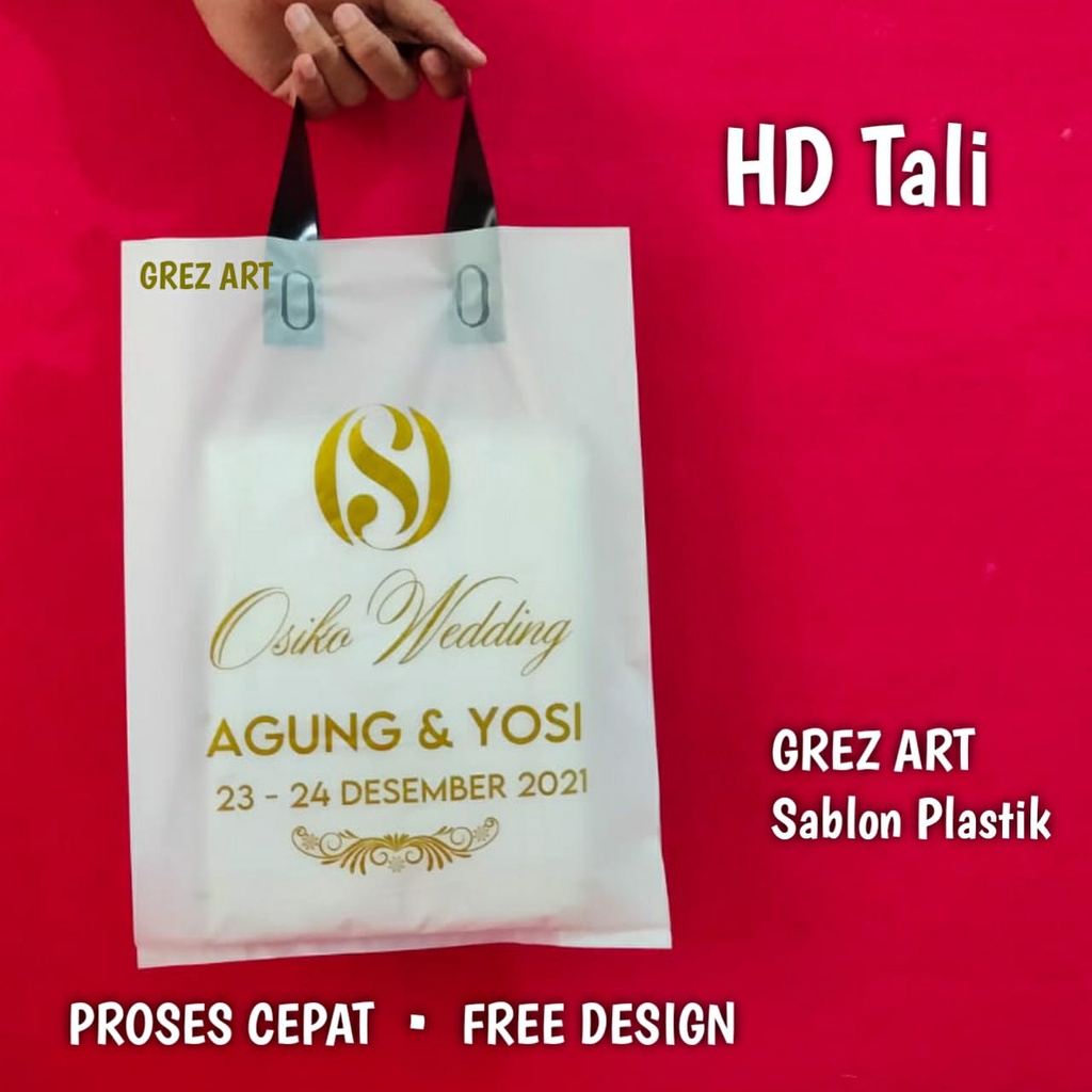 Jual Plastik Sablon HD TALI, 35x50 Shopping Bag Soft Handle, FREE ...