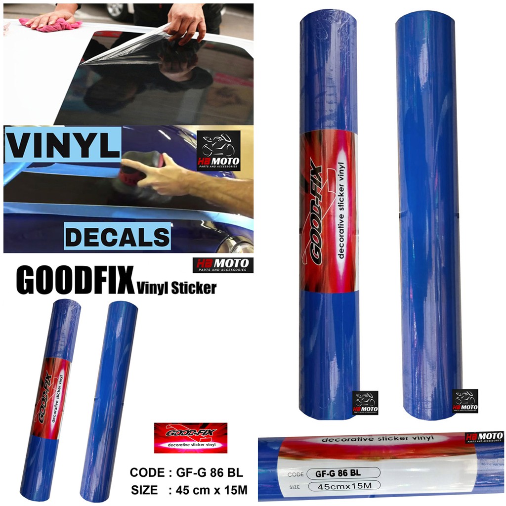Jual Sticker Vinyl GoodFix Biru Tua Kilat ( Glossy ) / Scotlight Vinyl ...