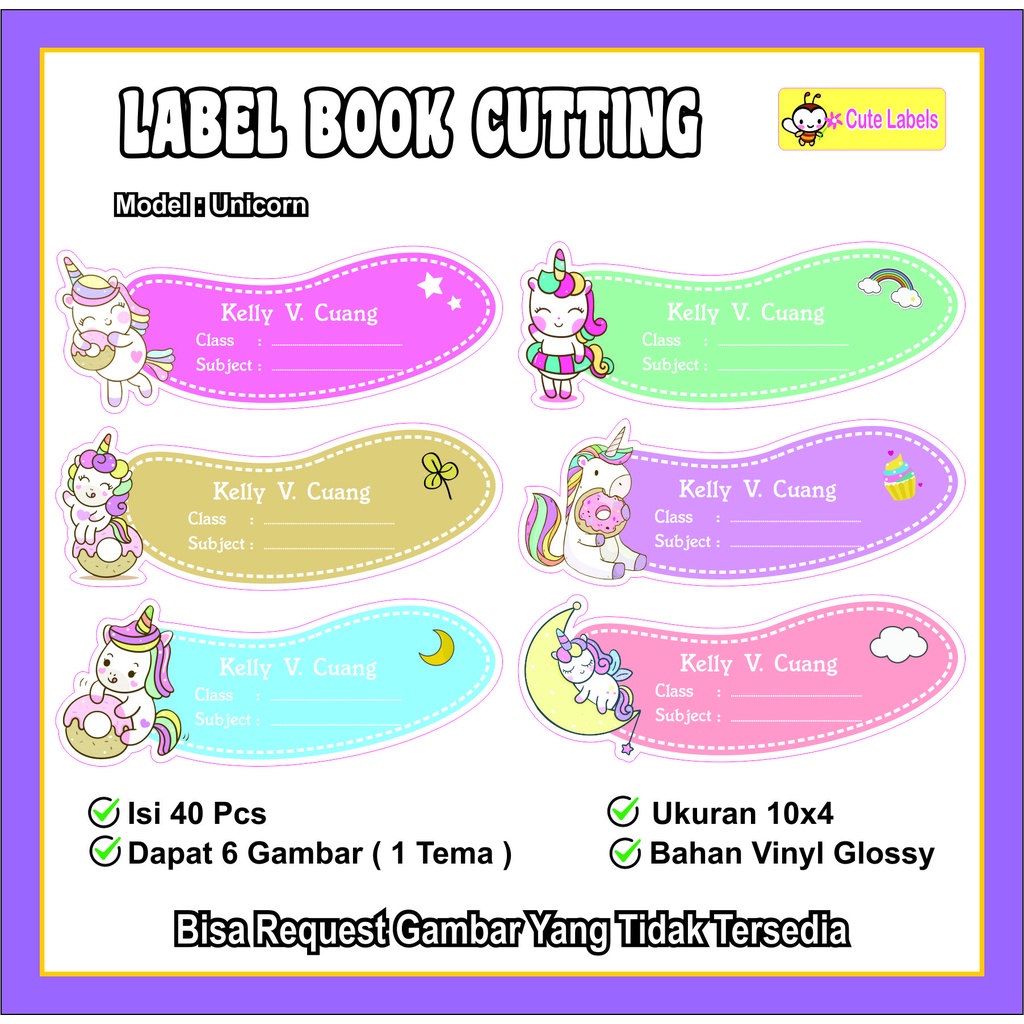 Jual Label Book Cutting UNICORN | Shopee Indonesia