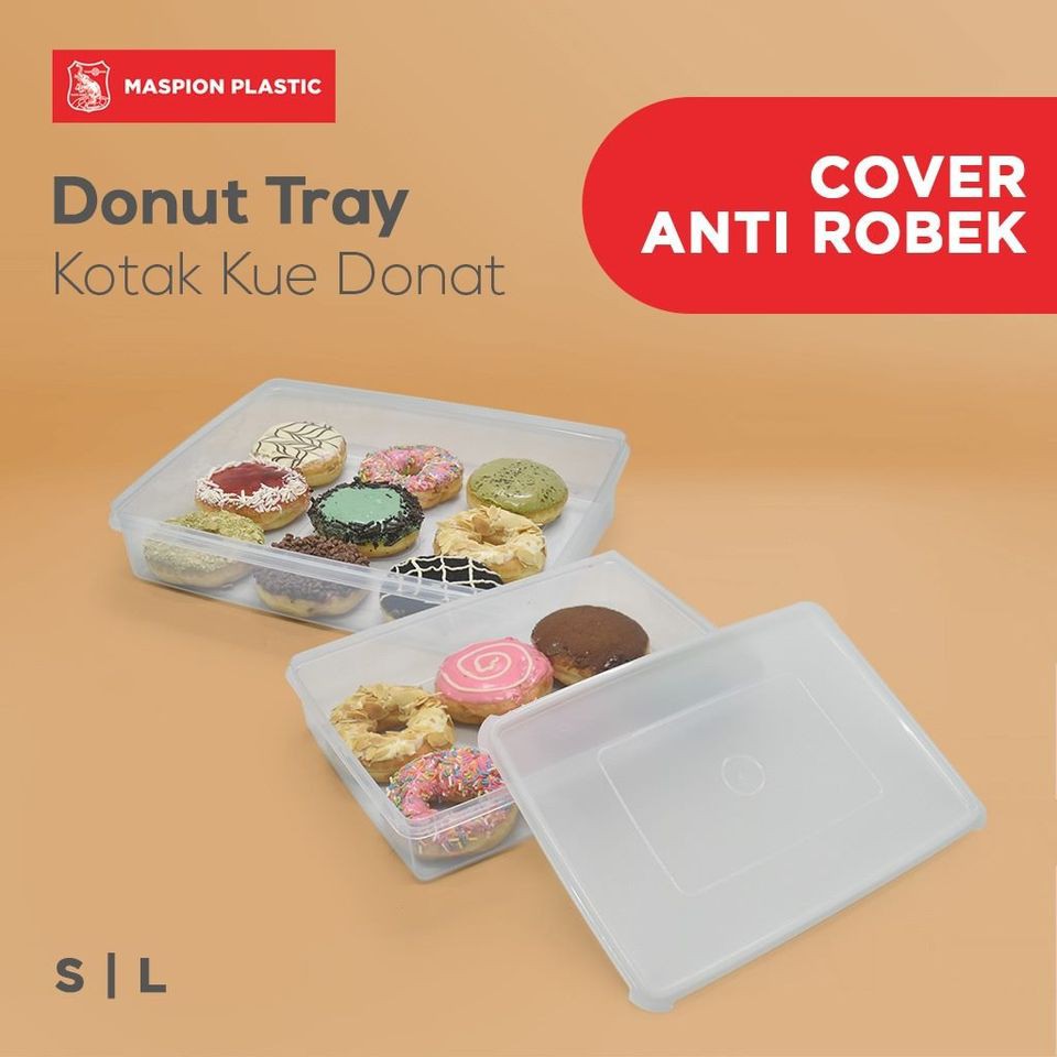 Jual Maspion Donat Tray Small Rapat dan anti tumpah isi 6pc Ukuran 31 x ...