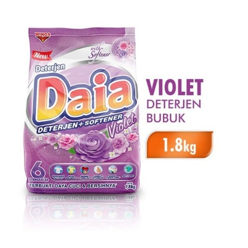 Jual DAIA Detergen + Softener Violet 1,7 kg Kemasan Baru | Shopee Indonesia