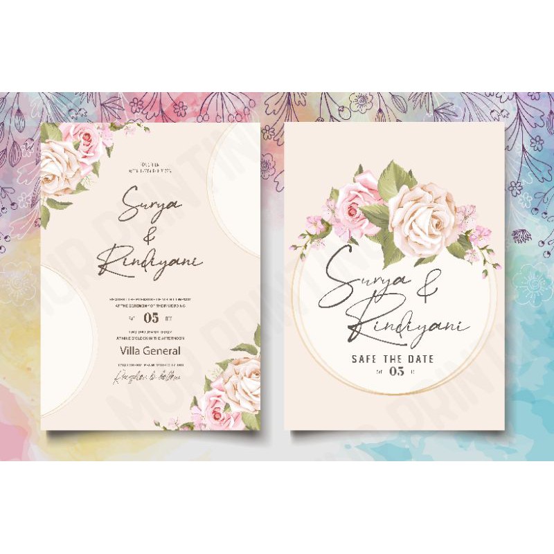 Jual wedding card/kartu undangan pernikahan full colour | Shopee Indonesia