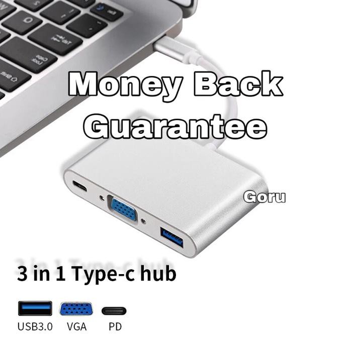 Jual Kabel Usb Hub | Usb C Vga Multiport Adapter Macbook Android Type C ...
