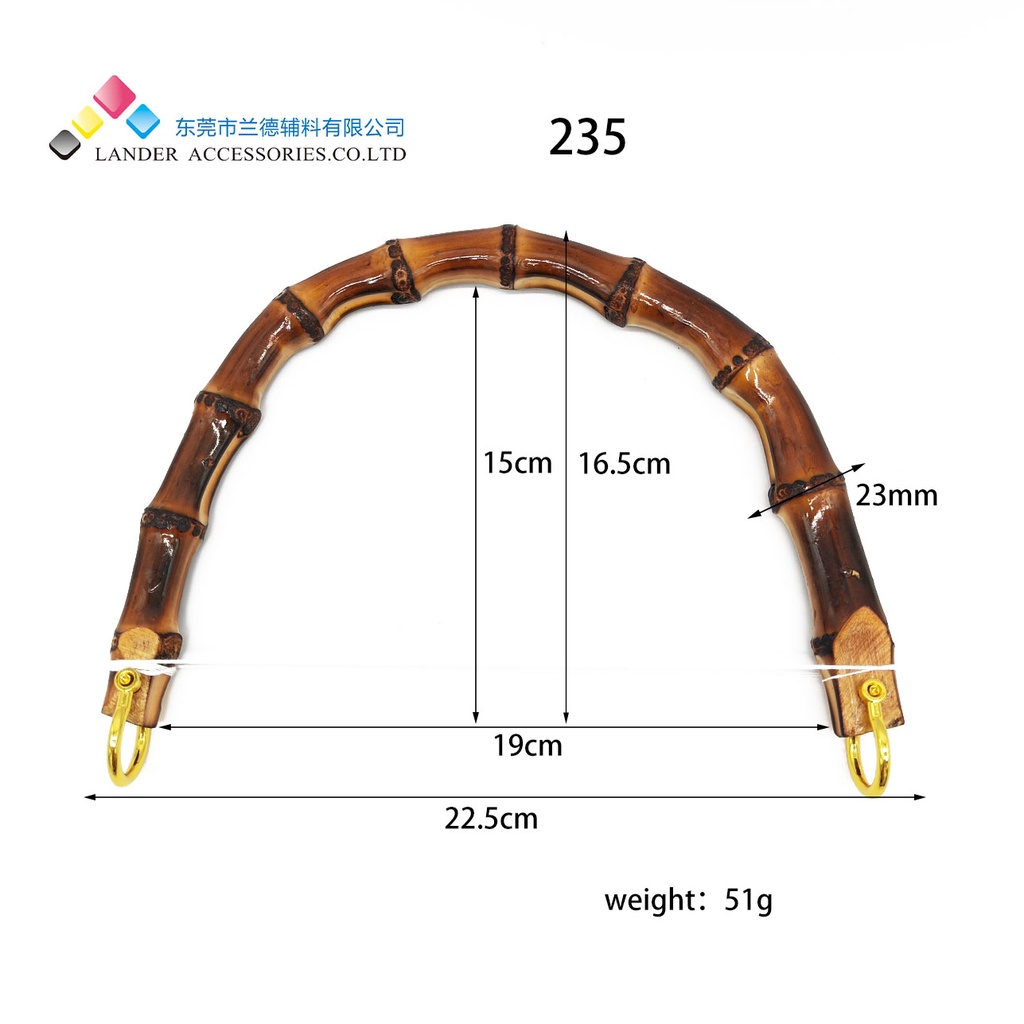 Jual Bamboo Handle Bags Gagang Tas Bambu LANDER / Handle Bag / HB-235 ...