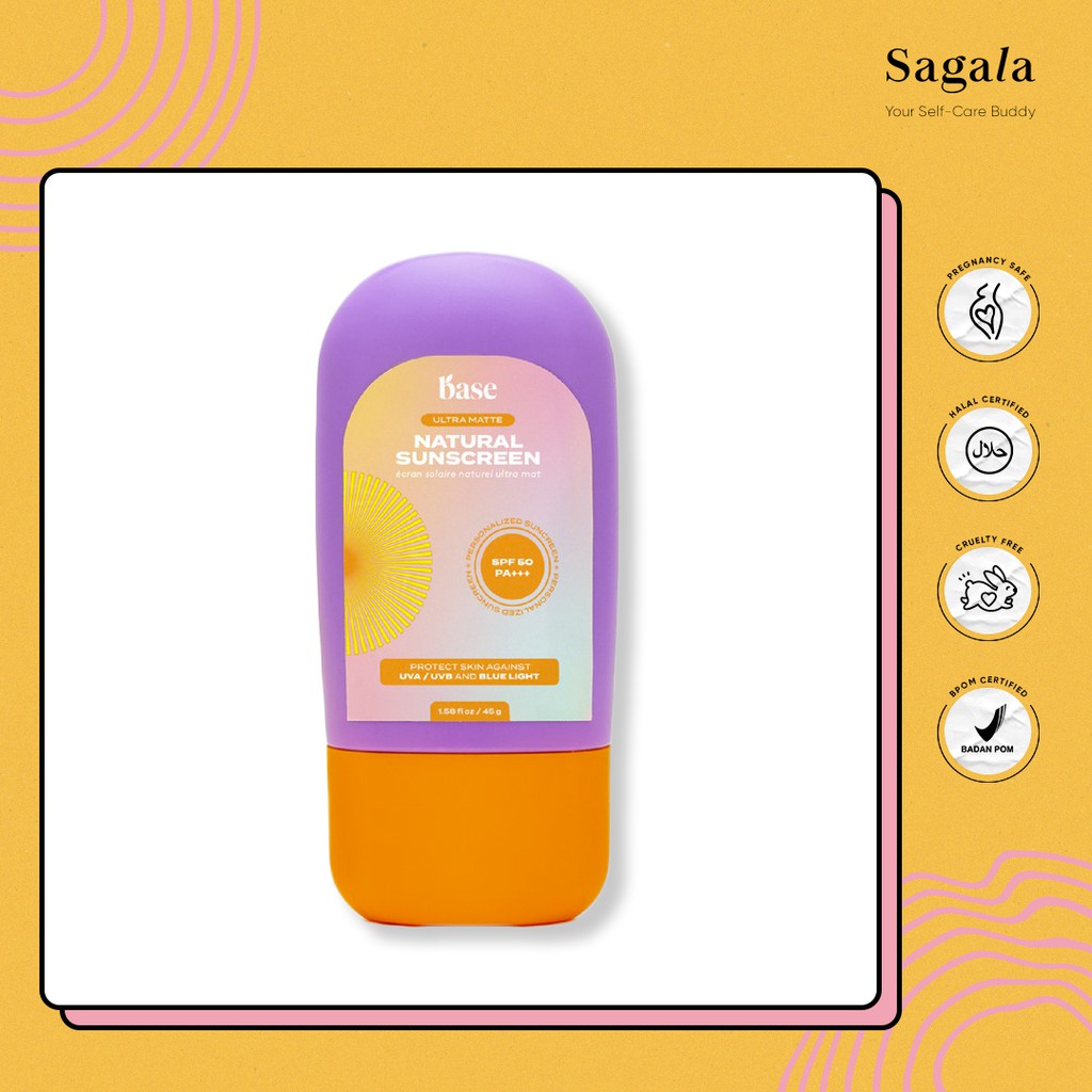 Jual SAGALA - Base Ultra Matte Natural Sunscreen SPF 50 PA+++ 45 gr ...
