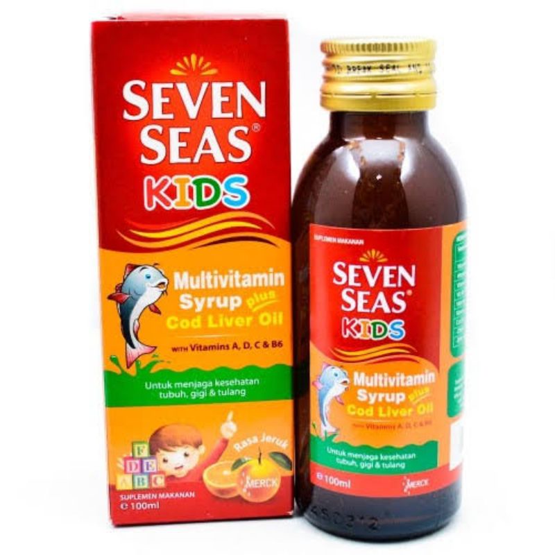 Jual Seven seas kids Syrup 100ml/multivitamin Syrup plus cod liver oil ...