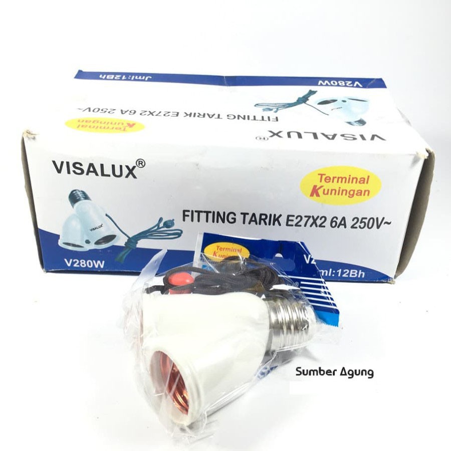 Jual Fiting Tarik Visalux Fitting Double Kembar V280W Terminal Kuningan ...