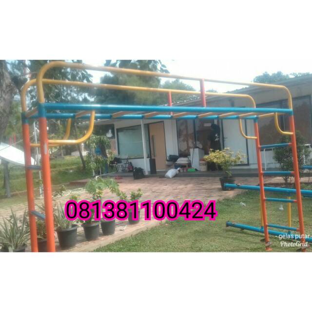 Jual Monkey bar alat olahraga besi galvanis untuk anak tangga majemuk ...