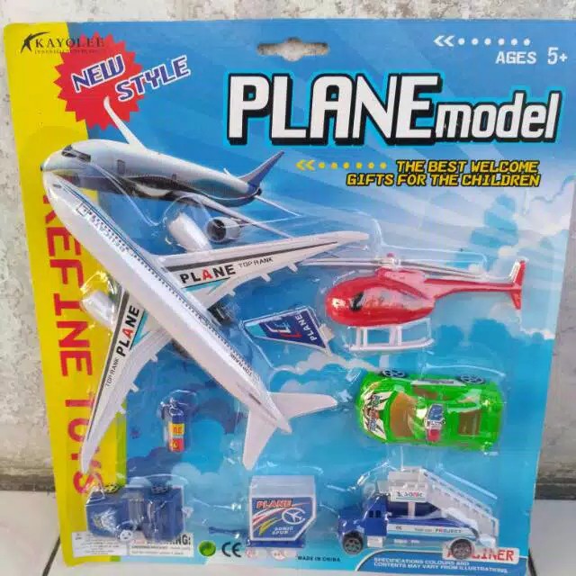 Jual Mainan Miniatur Bandara set Pesawat , helikopter plane Model dan ...