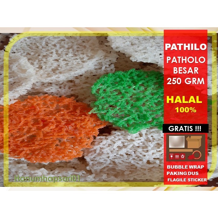 Jual TERMURAH!! Pathilo / Patholo / Rengginang Singkong Besar 250 Grm ...