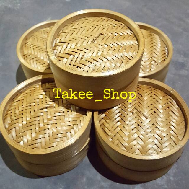 Jual KLAKAT BAMBU kukusan dimsum 13cm (1 BADAN + 1 TUTUP) | Shopee ...