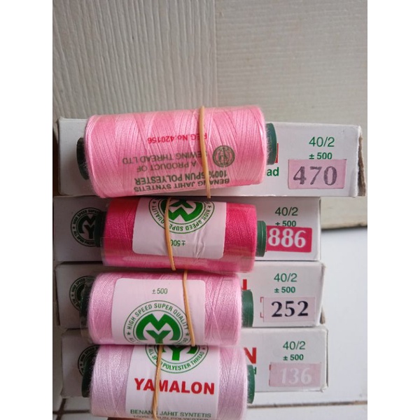 Jual benang yamalon pink ( merah muda) | Shopee Indonesia