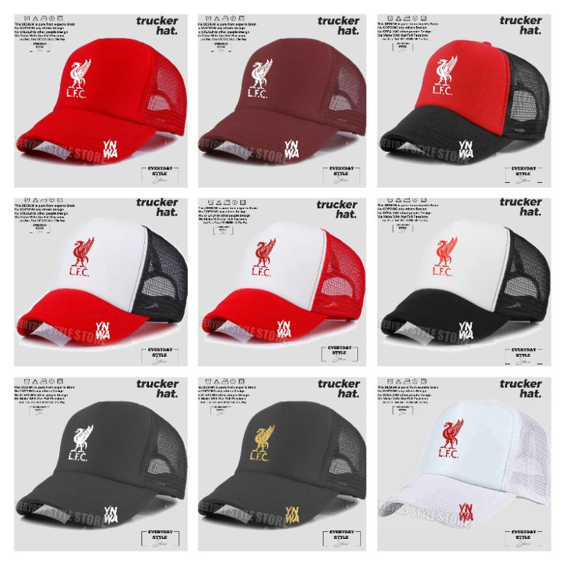 Jual Topi LFC YNWA Trucker Jaring / Topi Liverpool FC LFC YNWA BIGREDS ...