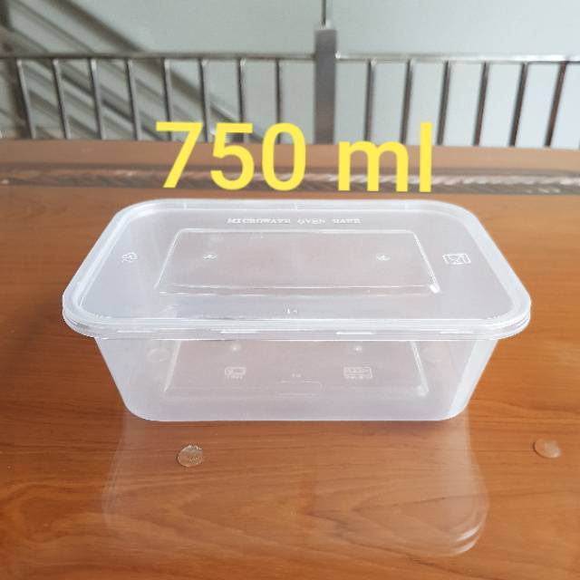 Jual Kotak makan 750ml / thinwall 750ml / kotak plastik 750ml / food container | Shopee Indonesia