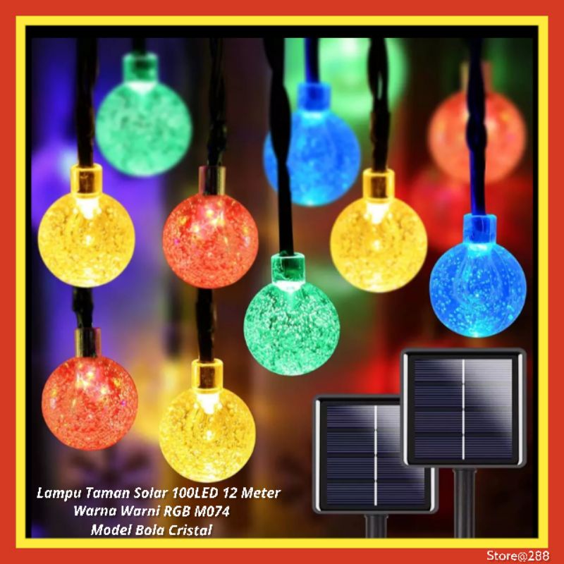 Jual Lampu Taman Hias Solar Cell Panel Tenaga Surya Matahari 100LED ...